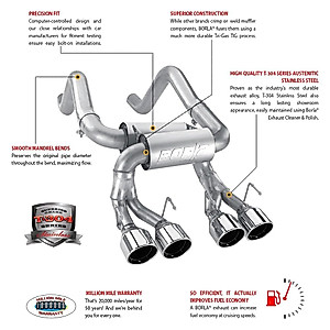 BORLA 11978CB Axle-Back System for 2021-2023 Ford Bronco 2.7L V6 Automatic Transmission 4 Wheel Drive 2 & 4 Door.