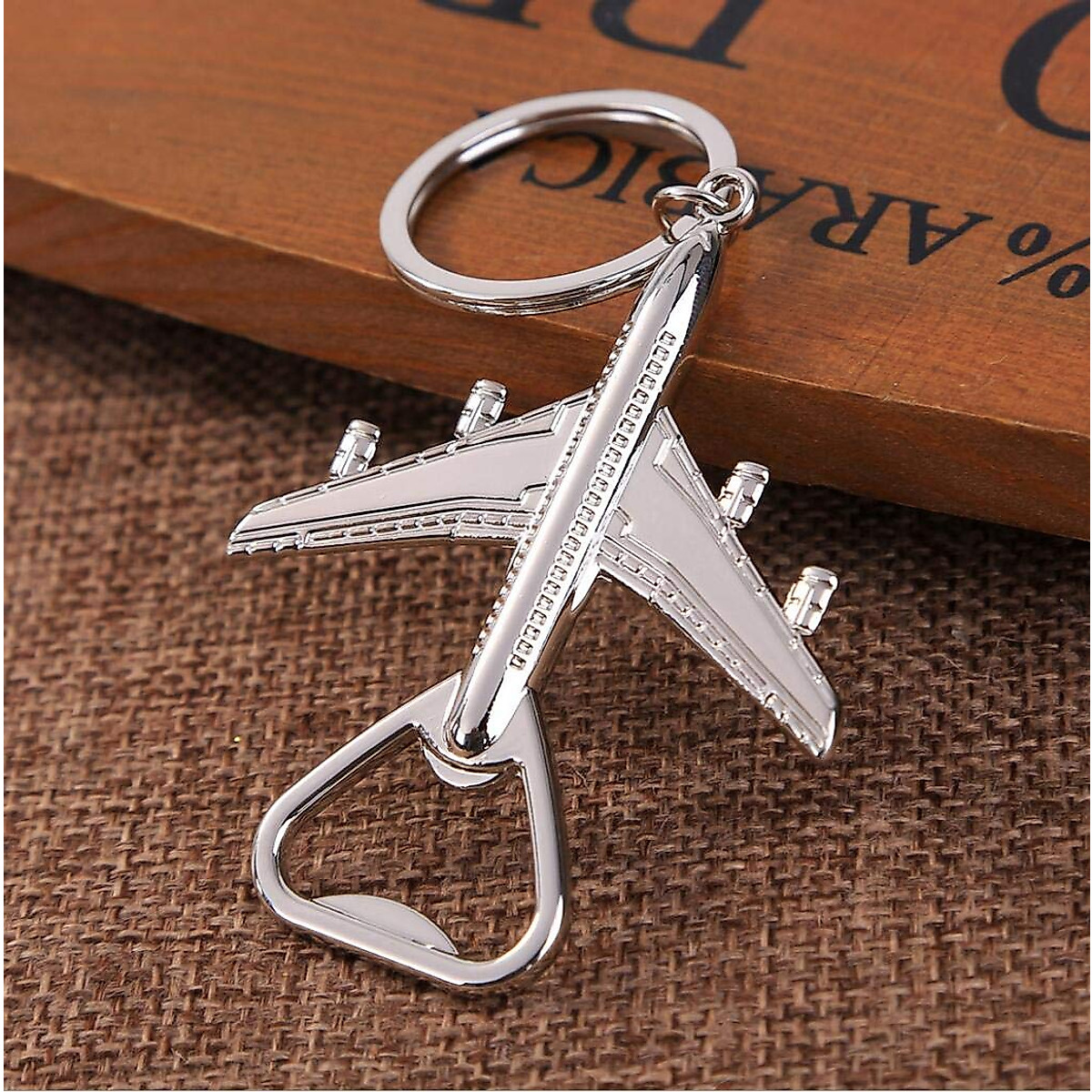 72pcs Silver Airplane Bottle Opener Aircraft keyring For Wedding Party Favor