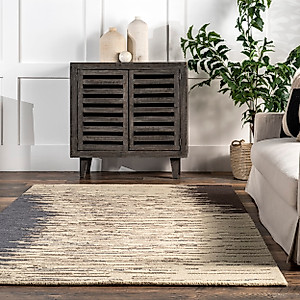 nuLOOM Audrie Contemporary Abstract Wool Area Rug, 8x10, Grey