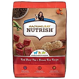Rachael Ray Nutrish Premium Natural Dry Dog Food, Real Beef, Pea & Brown Rice Recipe, 14 Pounds (Packaging May Vary)