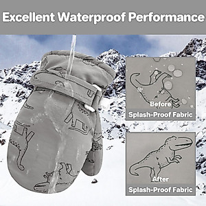 qikqik Toddler Winter Gloves Toddler Waterproof Mittens Toddler Mittens Toddler Gloves 2T Toddler Snow Gloves for Toddlers 2-4