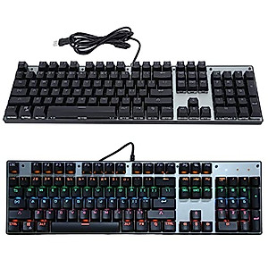 Demeras Keyboard Replacement Computer Accessory Comfortable Mechanical Keyboard Durable Rugged Stable Gaming Keyboard 04 Key Keyboard for Laptop for PC for Gaming