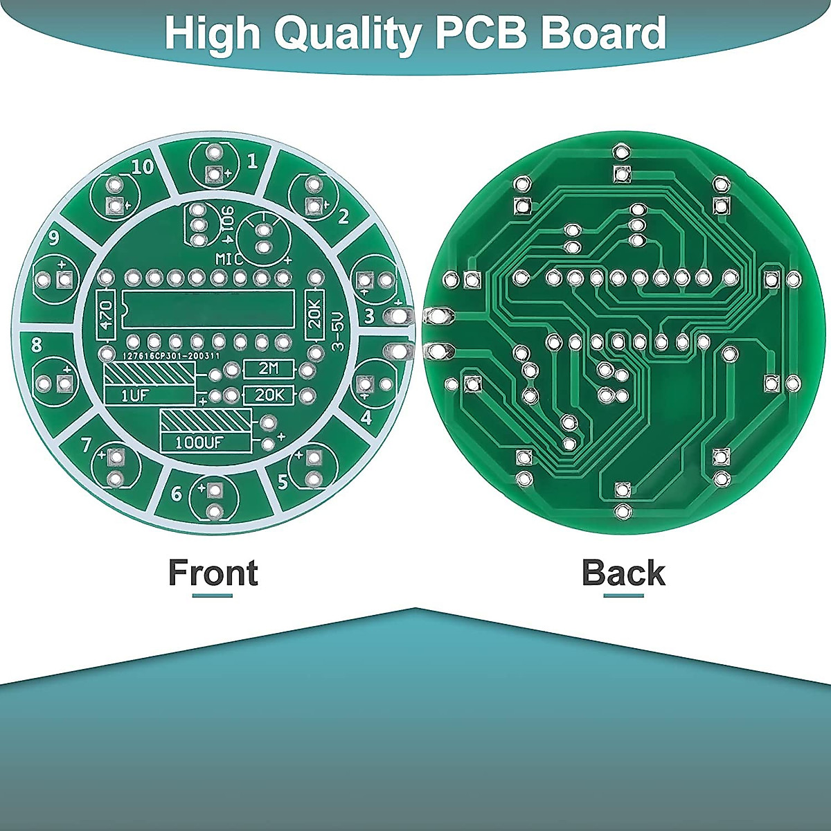 Soldering Project DIY Electronic Kits - MakerHawk Circuit Board Practice Kit Colorful LED Spinning Wheel Rotate with Music for Adults Kids Beginners Girlfriend