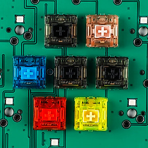 Gateron Ink Series V2 Transparent Smokey Housing 5 pin Switches Black Silent Black Blue Box Yellow Red Custom Switch for All Mechanical Keyboard (Ink Black 70 PCS)