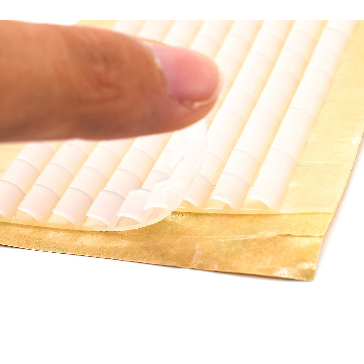 AUEAR, 100 Pack Clear Non-Slip Rubber Hanger Grips Hanger Strips Adhesive Clothes Hanger Grips (2.76" x 0.24")