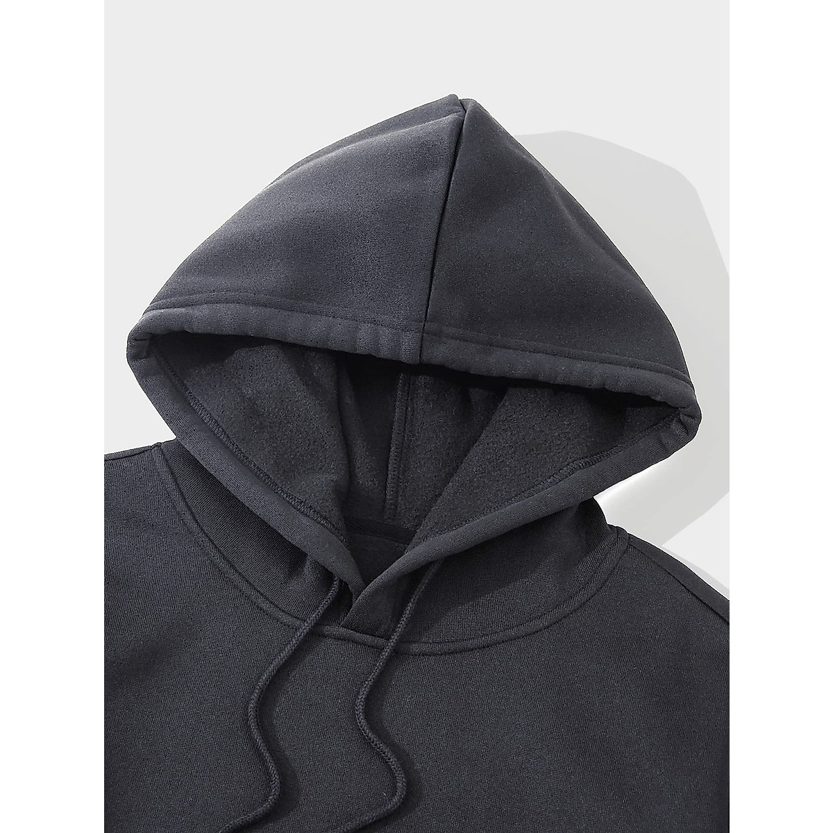 SOLY HUX Letter Hoodies for Men Casual Slogan Graphic Long Sleeve Streetwear Pullover Sweatshirt with Pocket Dark Grey XL