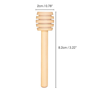 150 Pack 3 Inch Mini Wood Honey Dipper Sticks, Individually Wrapped, Server for Honey Jar Dispense Drizzle Honey