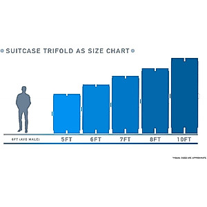 EZ-ACCESS SUITCASE 6 Foot Trifold Portable Aluminum Folding Ramp with Applied Surface That Resists Slips and Self Adjusting Bottom Transition Plates