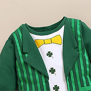 Singcoco Mutiggee Baby Boys St.Patrick's Day shamrock Romper (Green,6-12 Months)