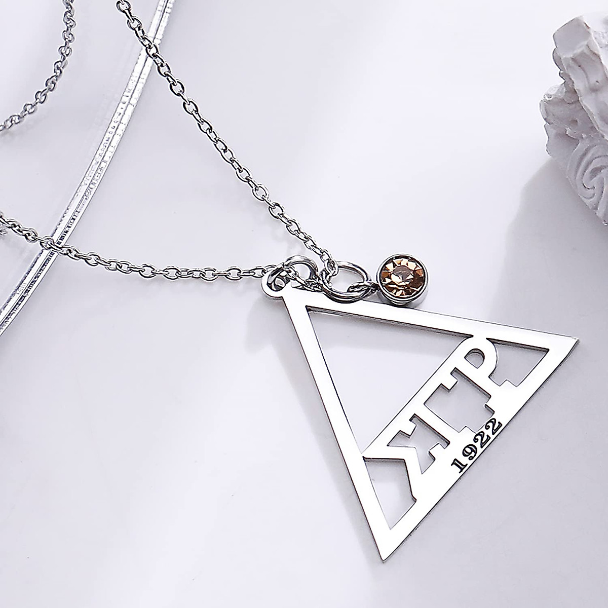 U-CHYTY Sigma Gamma Rho Sorority Necklace 1922 Sorority Paraphernalia Necklace Greek Sorority Jewelry for Women(NL)
