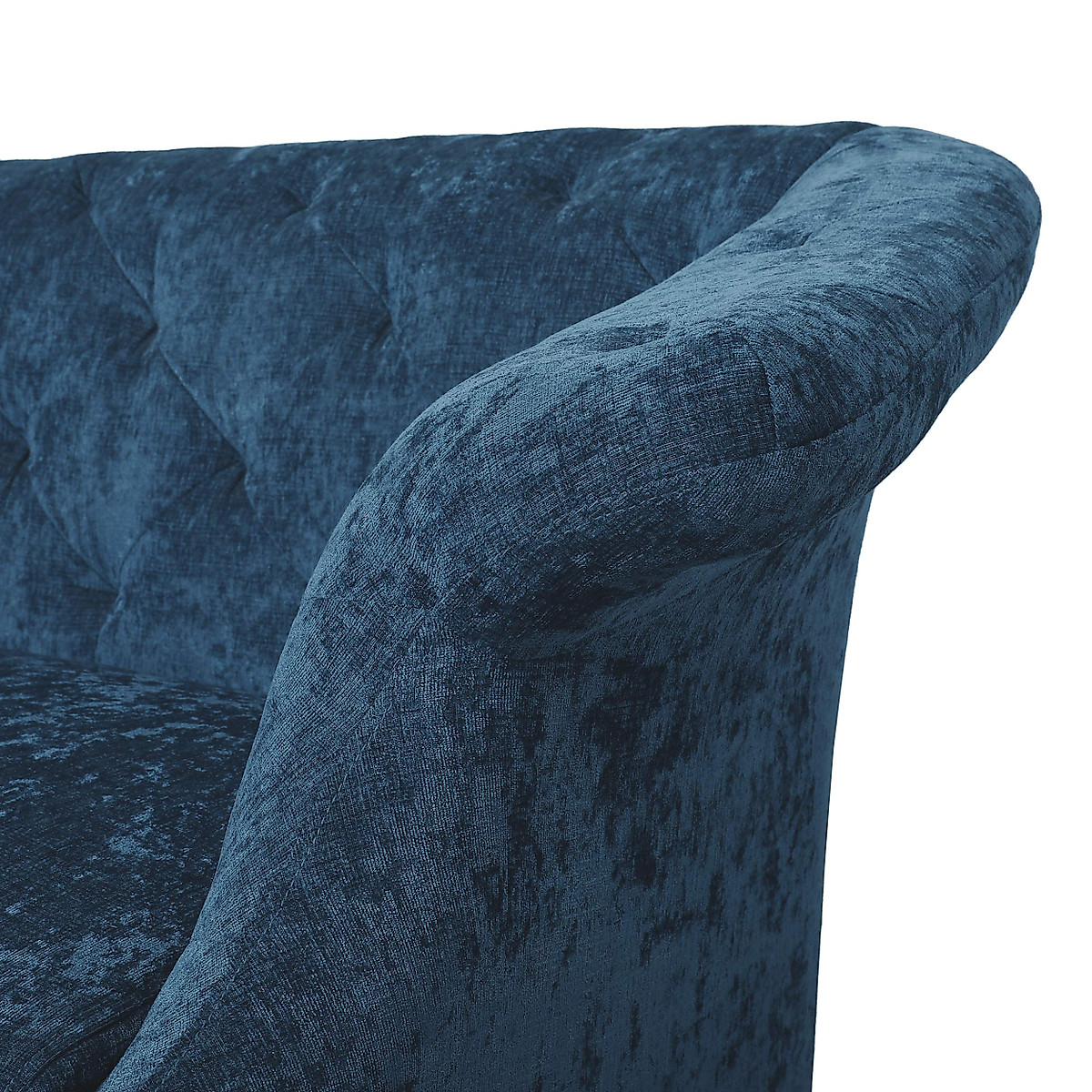 Christopher Knight Home Morganton 3 Seater Sofa, Navy Blue + Dark Brown