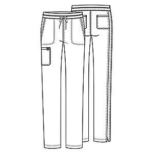 Scrubs for Women Workwear Revolution, Drawstring Cargo Pants Soft Stretch WW105, M, Navy