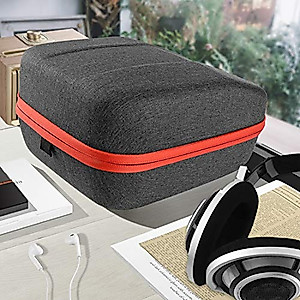 Geekria Shield Case for Large-Sized Over-Ear Headphones, Replacement Hard Shell Travel Carrying Bag with Cable Storage, Compatible with Beyerdynamic DT1990Pro, DT1770Pro Headsets (Dark Grey)