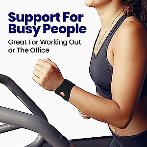 Wrist Wrap Compression Wrist Brace For TFCC Tears | Carpal Tunnel Pain & Tendonitis Relief | Padded Hole For Ulnar | Wrist Support For Working Out | Wrist Wraps for Men Women | Fits Both Wrists (MED)