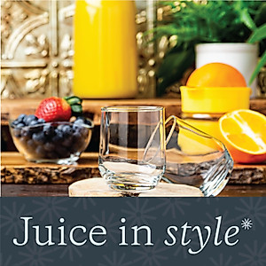 Vikko SMALL Juice Glasses 6 oz, Set of 6 Juice Glasses, Orange Juice Glasses, Fruit Juice Glasses, Small Glass Cups, Small Drinking Glasses, Durable Glass Tumblers, Dishwasher Safe