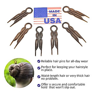 Good Hair Days Hair Pins - Plastic, U-shaped Magic Grip Hairpins, Strong Durable Pins For Fine, Thick & Long Hair, Hair Styling Accessories, Set of 10 (Black)