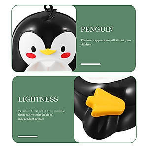 Urinal Pee Trainer Potty Training Urinals Penguin Standing Potty Training Urinal Kids Urinal Trainer for Boys with Fun Aiming Black Childs Urinal