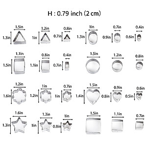 32Pcs Stainless Steel Cookie Cutter Set - Easter Cookie Cutter Set & Mini Cookie Cutters Set (8Pcs + 24Pcs)