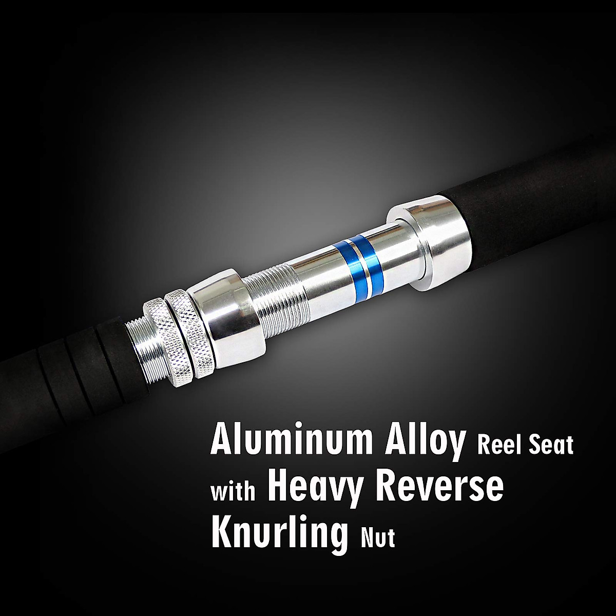 Fiblink 1-Piece/ 2-Piece Saltwater Offshore Trolling Rod Big Game Rod Conventional Boat Fishing Pole (1-Piece, 5'6" - 30-50lbs)