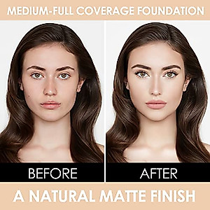 FOCALLURE 2 Pcs Liquid Foundation, Skin Evolution Foundation + Concealer, Full Coverage Foundation Makeup, Durable, Waterproof, Oil-Control, Hides Wrinkles & Lines, Warm Ivory