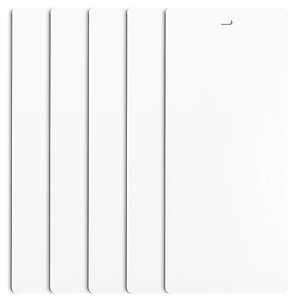 DALIX PVC Vertical Blind Replacement Slats Curved Smooth White 98.5 x 3.5 (5-Pack)