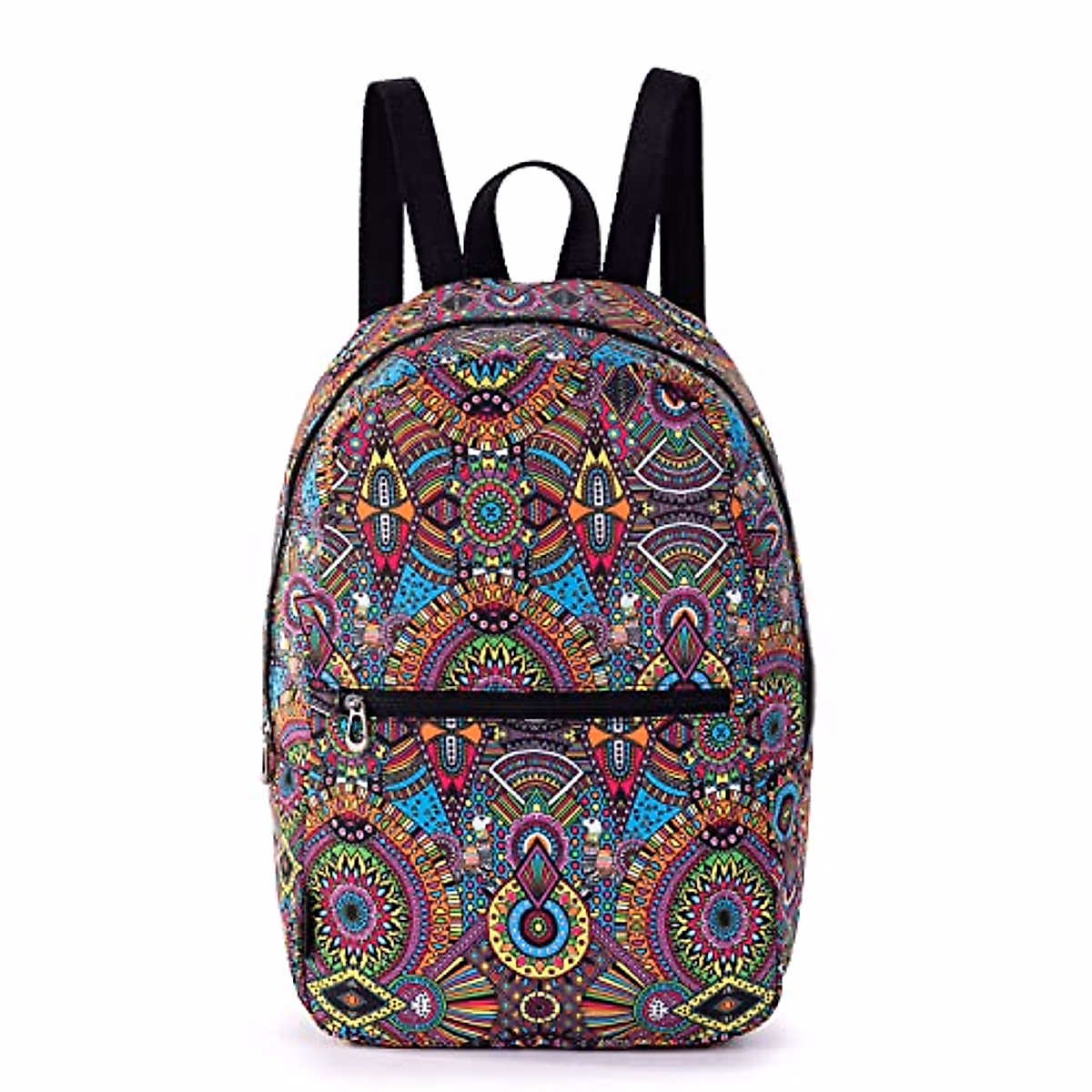 Sakroots Womens Eco-twill Sakroots On The Go Packable Backpack in Eco Twill, Rainbow Wanderlust, One Size US