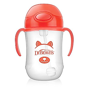 Dr. Brown's Baby's First Straw Cup, 9 Ounce (6m+) - Orange (TC91013-P4)