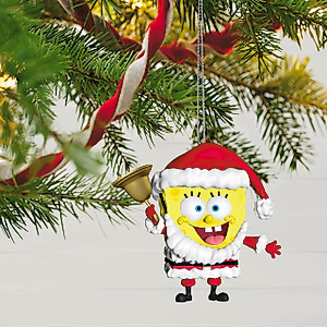 Hallmark Keepsake Christmas Ornament 2023, Nickelodeon SpongeBob SquarePants Santa, TV Show Gifts