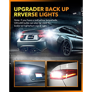 OXILAM Upgraded 7440 7443 LED Bulbs White for Reverse Lights, 4000LM 600% Brighter, 7441 7444 T20 W21W LED Lamps Replacement for Backup Tail Brake Turn Signal Parking Lights and DRL (Pack of 2)