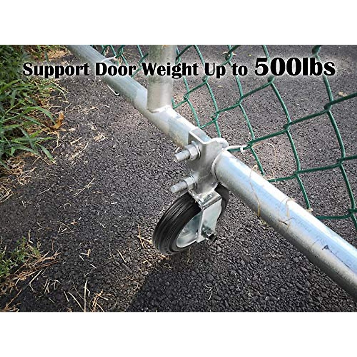 Mofeez Gate Wheel for Metal Swing Gate with 1-5/8" Thru 2" Gate Frames, Gate Support Wheel for Chain Link Fence, Prevent Gate from Dragging
