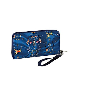 LeSportsac Carousel Chords Tech Wallet Wristlet, Zip Around Wallet/Detachable Wristlet Strap, Holds Cell Phone, Style 3462/Color E480, Whimsical Playful Carousel Horses, Dogs/Cats, Butterflies/Flowers