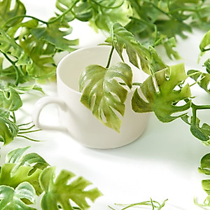 Astridia 2 Packs Hanging Artificial Plants Vine, 6.6ft Fake lvy Garland, Hanging Greenery Faux Plants for Wedding Party Room Garden Home Decor