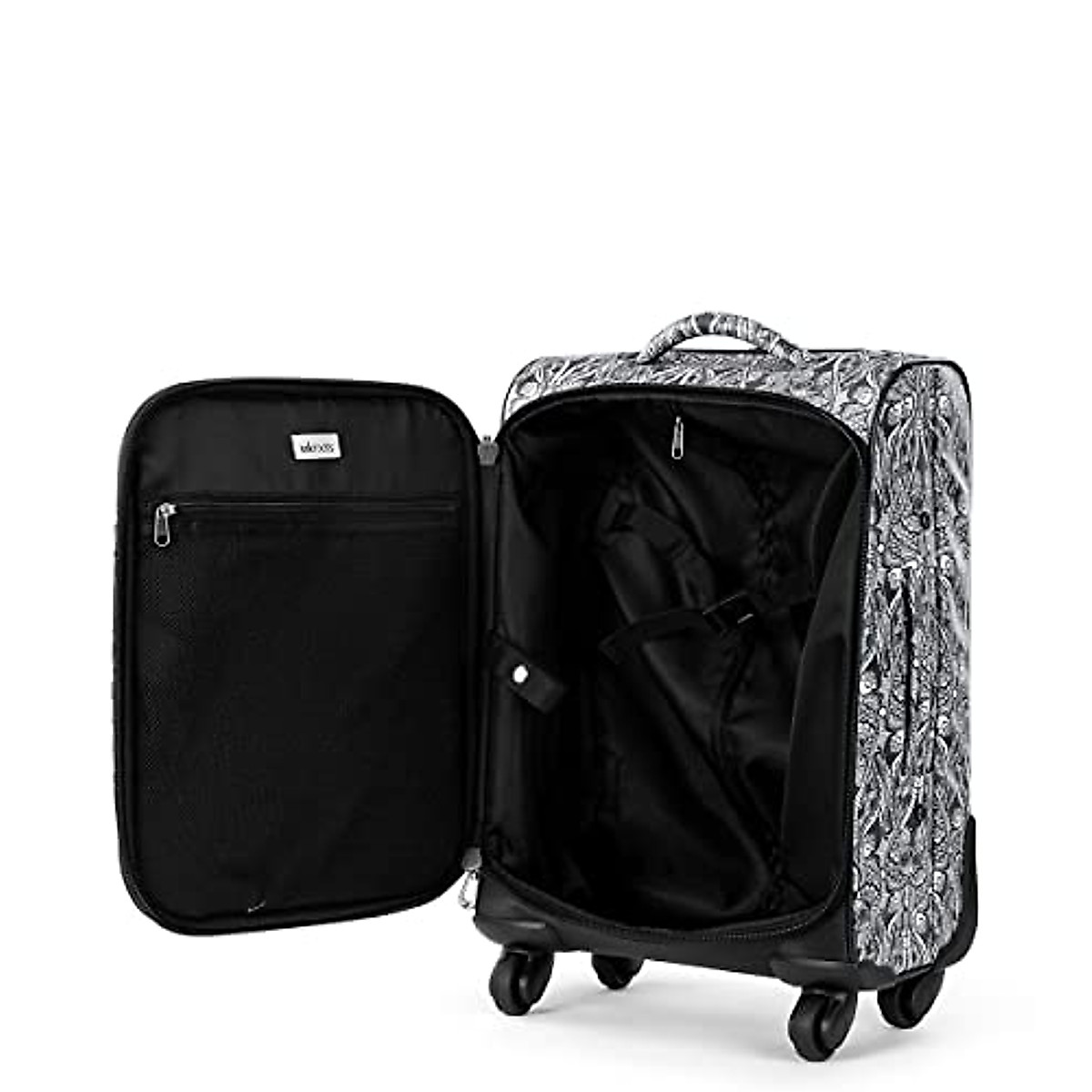 Sakroots Womens Carry-on 22" in Printed Coated Canvas On The Go Carry on 22 roller suitcase, Black & White Soulful Desert, Carry-On 22-Inch US