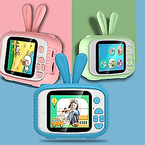 MEENE Digital Camera 2.0 Inch 1080P 20 Million Pixel High Definition Cartoon Video Camera Toy Best Gift for Boys Girls (Color : Green)
