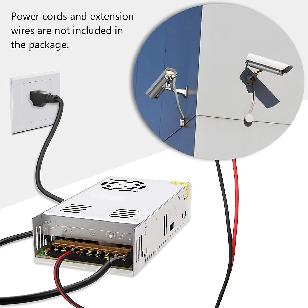 MTYTOT 12V 30A DC Universal Regulated Switching Power Supply 110-240 Volt AC to DC 360w Transformer Adapter Driver for 3D Printer, CCTV, Radio, LED Strip Lights,Computer Project