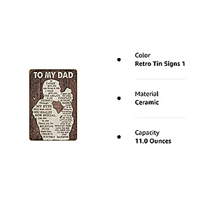 To My Dad If I Could Give You One Thing in Life Gift for Dad from Daughter Birthday, Print Wall Art Novelty Father's Day Tin Metal Sign Plaque Bar Pub Vintage Retro Wall Decor 8x12in