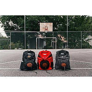 Point 3 Brooklyn Nets Road Trip 2.0 Backpack Basketball Backpack with Drawstrong Closure | Ventilated Mesh Shoe Pocket Compartment | Black
