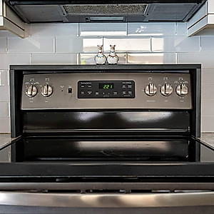 RELODECOR Over The Stove Spice Rack Shelf, Stove Top Organizer for Kitchen, 5.5 Inch Width (Ebony)