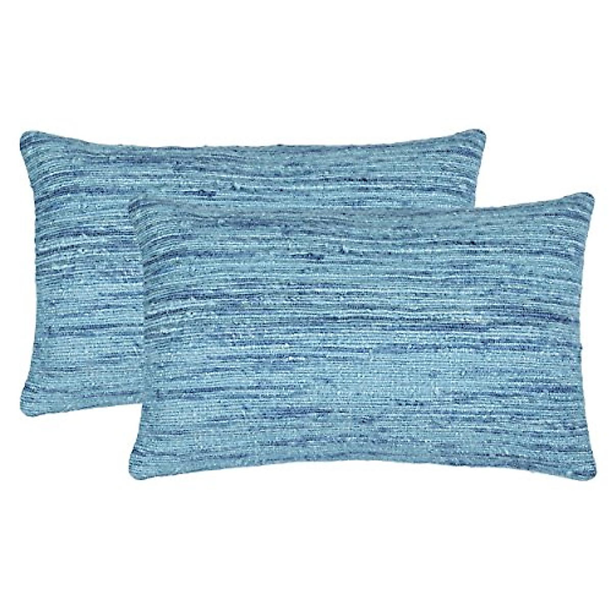 Safavieh Pillows Collection Eloise Throw Pillows (Set of 2), 12" x 20", Brilliant Blue