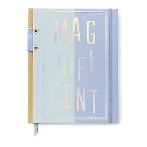 DesignWorks Ink Hard Cover Journal with Pen Holder, Iridescent Magnificent