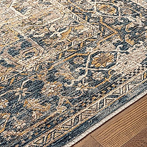 Mark&Day Area Rugs, 2x4 Havelock Traditional Teal Area Rug, Blue/Grey/Beige Carpet for Living Room, Bedroom or Kitchen (2'7" x 4')