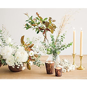 The Beeswax Co Votive Beeswax Candles - Natural Honey Scented - for Home - Long-Lasting & Eco-Friendly - Cotton Wick - Slow Burning - Hand Poured Pure Organic Bees Wax - Set of 24 Votives