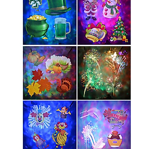 IIIL Christmas Light Projector Snowflake, Projector Waterproof Projection Lamp Remote Control Decorations Lighting Halloween Wedding Party Garden Landscape Home Theatre