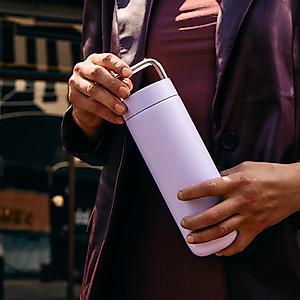 Fellow 20 oz Carter Carry Vacuum Insulated Tumbler for Water, Tea, Coffee, Smoothies, & more - Stainless Steel - Keeps Heat for 12 Hours/Stays Cold for 24 Hours-Leak-Proof Seal-Slim Width-Peri Twinkle