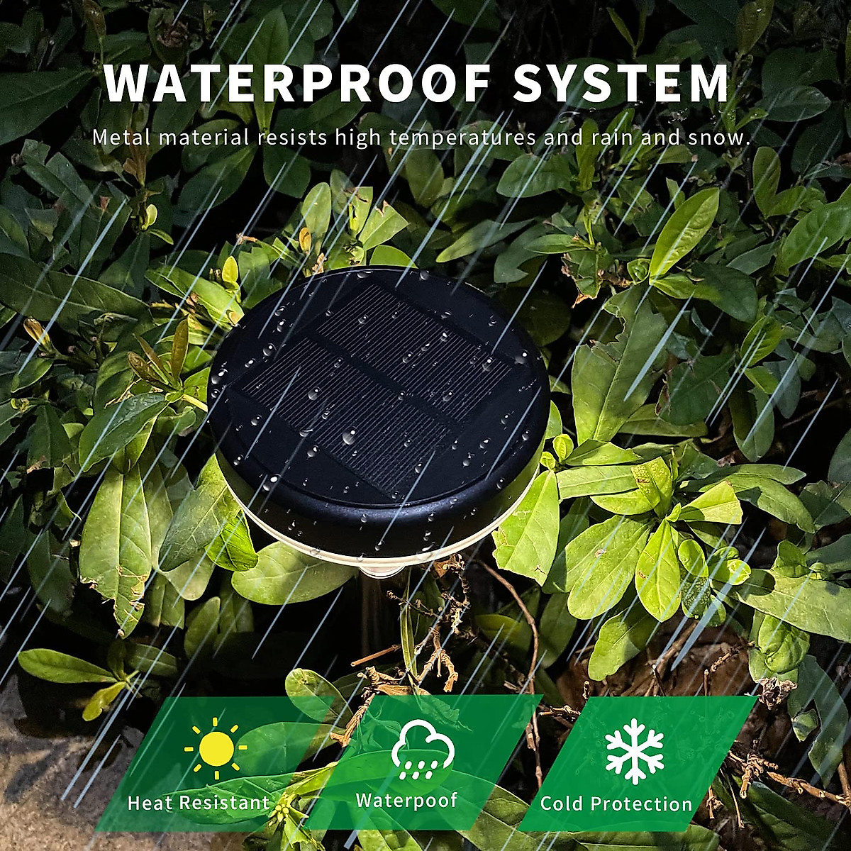 Buloti Solar Pathway Lights, 6 Pack 3 Lighting Modes Solar Outdoor Lights Pathway, Bright Solar Garden Lights Outdoor Waterproof Warm White Solar Path Lights for Walkway, Yard Landscape Lighting