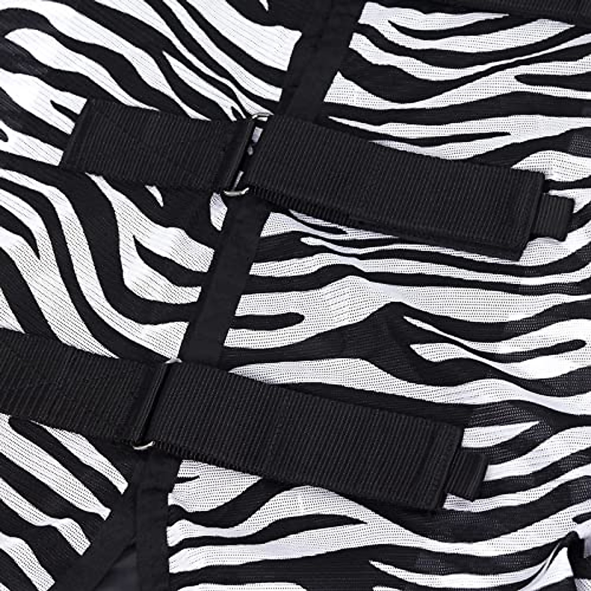 Horze Defender Combination Horse Fly Sheet with Detachable Neck Cover - Zebra Print - 81 in