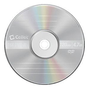 Recordable Blank DVD Disk 16X 120 Min 4.7 GB DVD-R for Video, Pictures, MP3 Files (DVD-R) (5 Pieces)