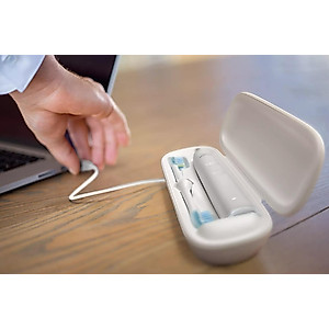 Philips Sonicare DiamondClean 9000 Connected Rechargeable Electric Power Toothbrush, 2-Pack, White + White - Bluetooth, 3 Intensities, 2 Weeks Operating time, Charging Travel Case