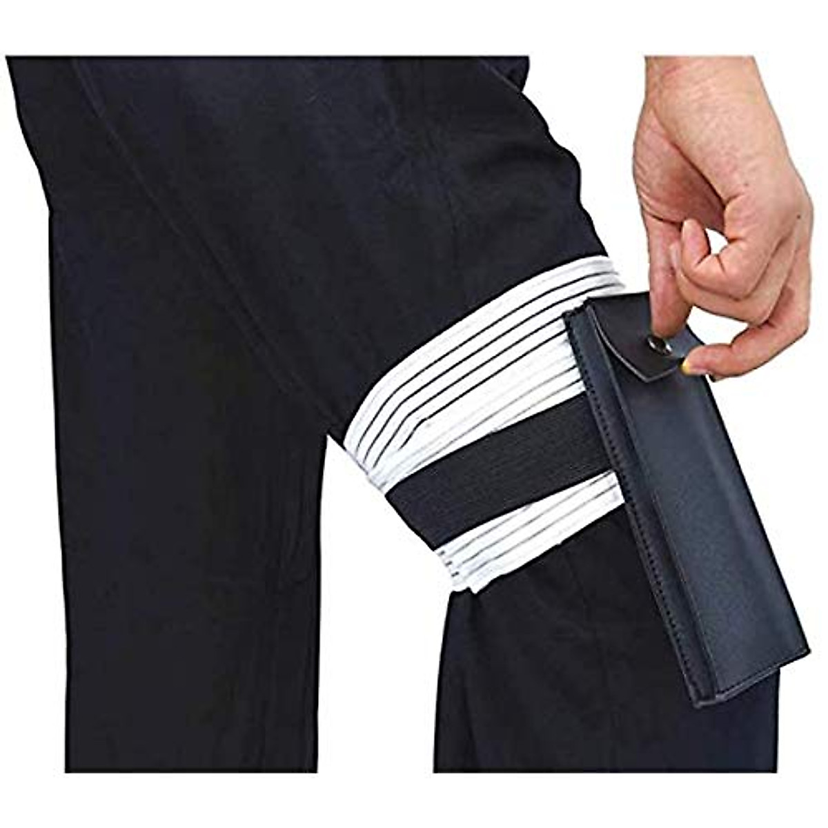 Master Online Ninja Kunai Bag with Bandage Cosplay Japan's Anime Ninja Costume Accessories Black