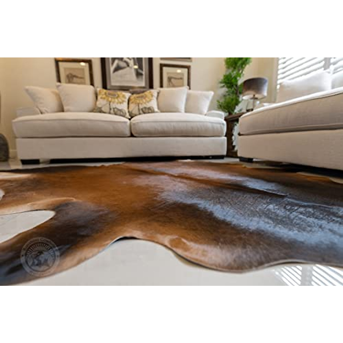 Sunshine Cowhides Genuine Mahogany Brown Cowhide Rug XL 6 x 7-8 ft. 180 x 240 cm